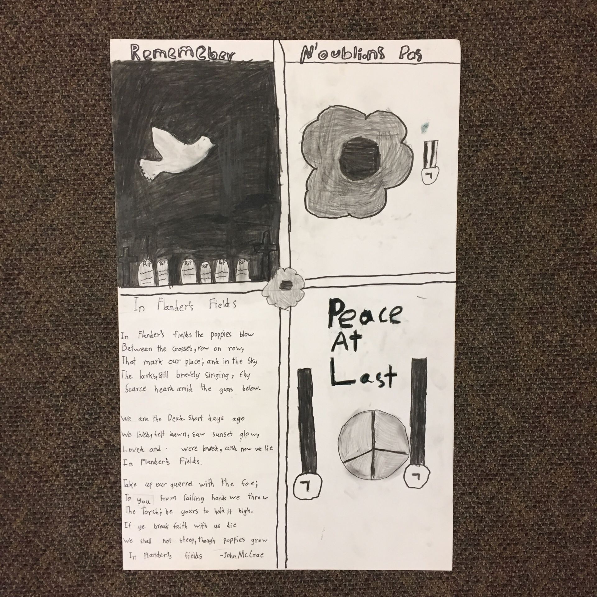 Royal Canadian Legion – Remembrance Day Poster Contest – Ms. Argue's Class